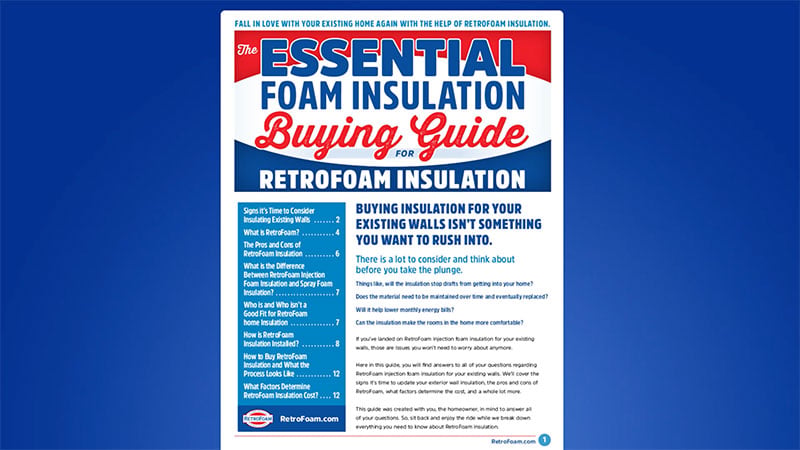 RetroFoam Injection Foam Insulation for Existing Walls